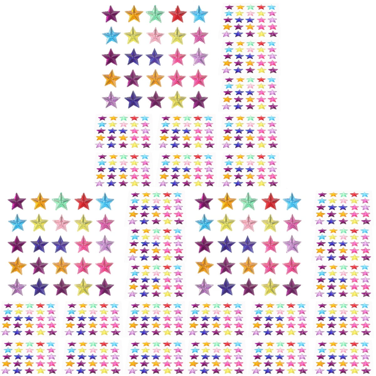 30 Sheets Pentagram Diamond Sticker Kid Presents Handmade Ornaments ...