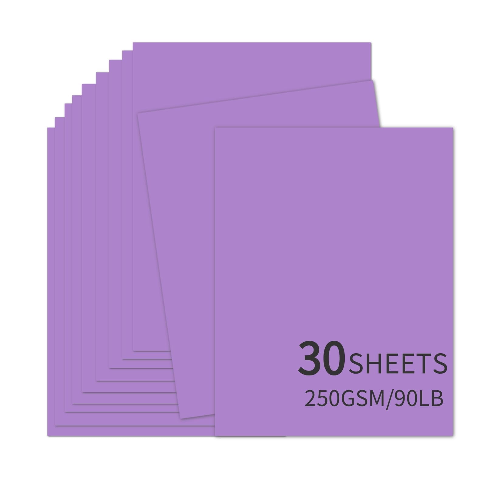 30 Sheets Purple Cardstock MFF30 8.5'' x 11'', Heavyweight Cover ...