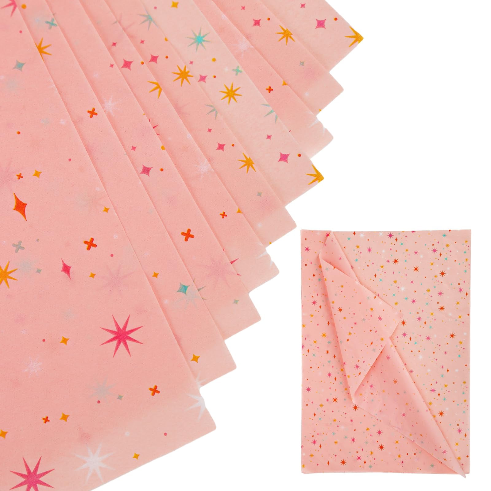 30 Sheets Star Tissue OIF8 Paper, 27.55x19.68in Pink Wrapping Paper ...