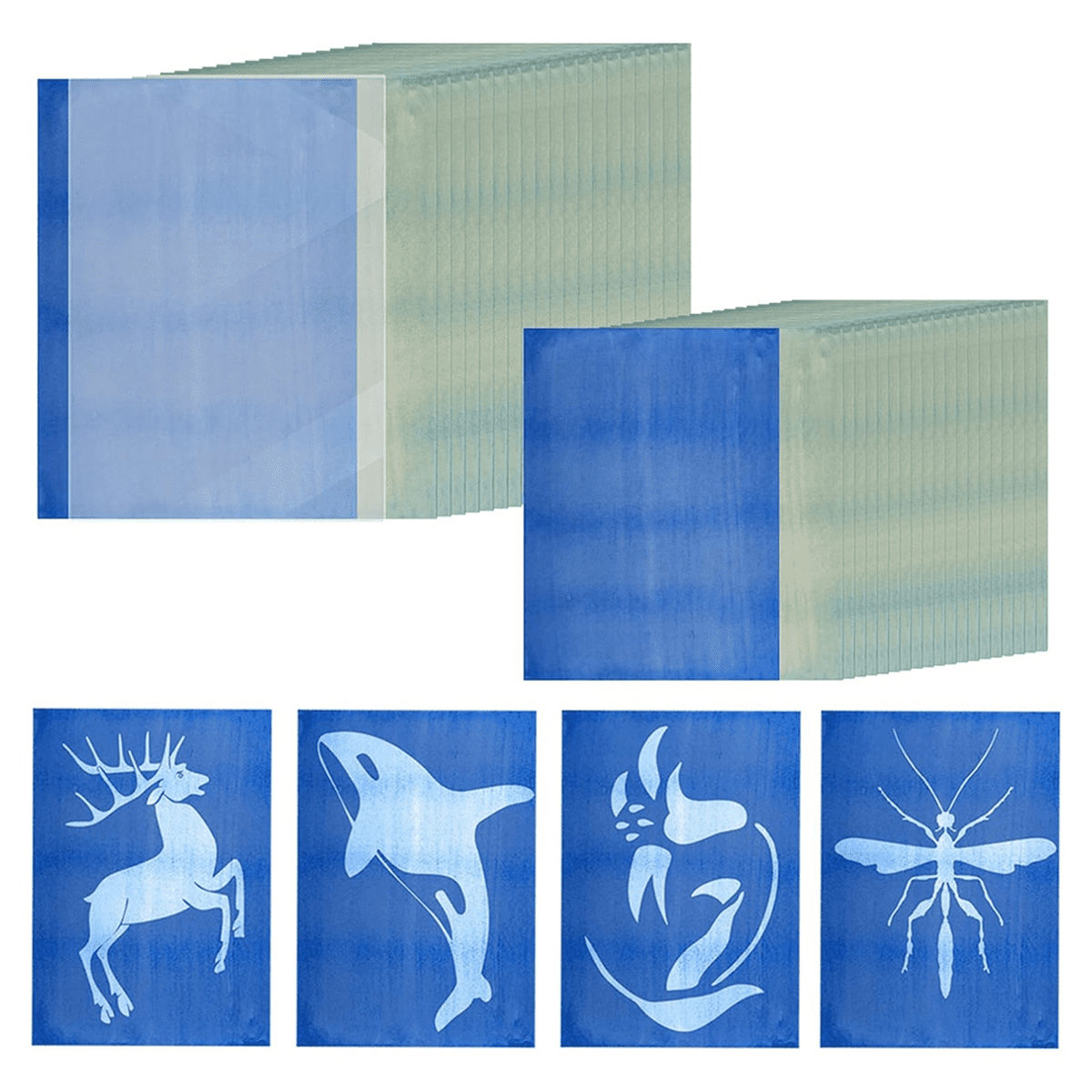 30 Sheets Sun Print Paper Kits Cyanotype Paper A4 A5 Solar Printing Kit ...