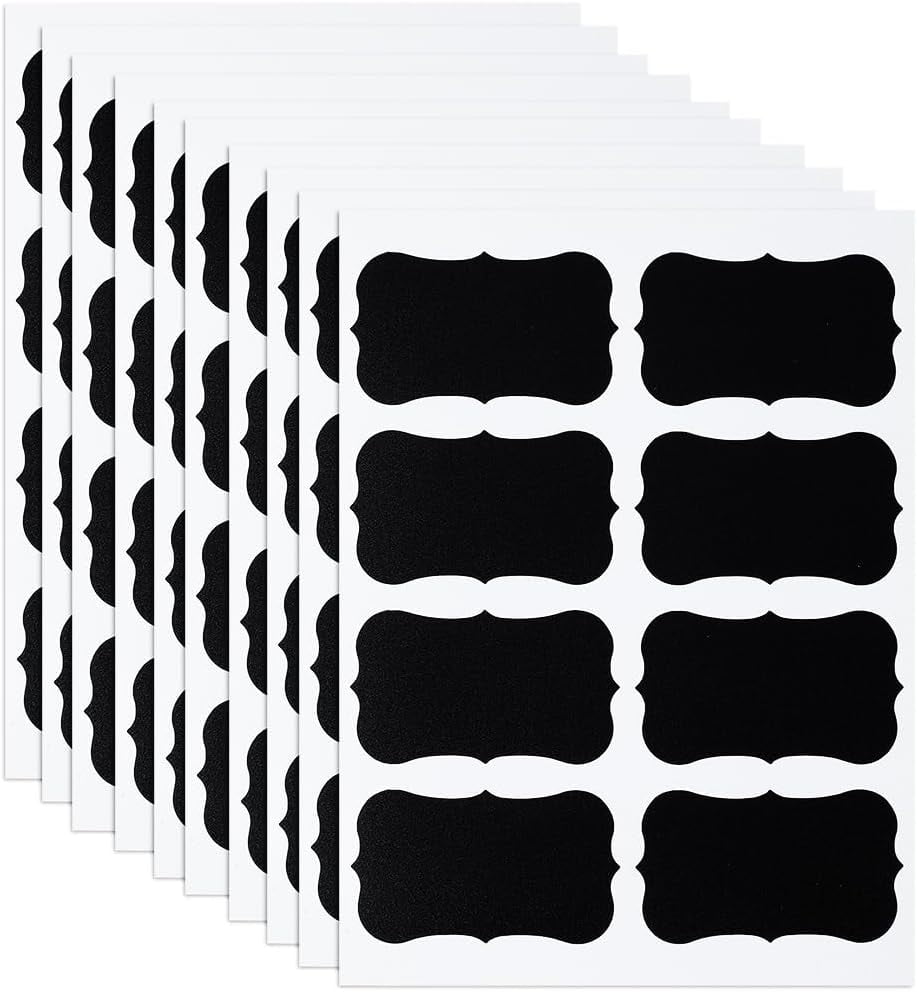 30 Sheets Writable Blackboard Stickers Chalkboard Labels Waterproof ...