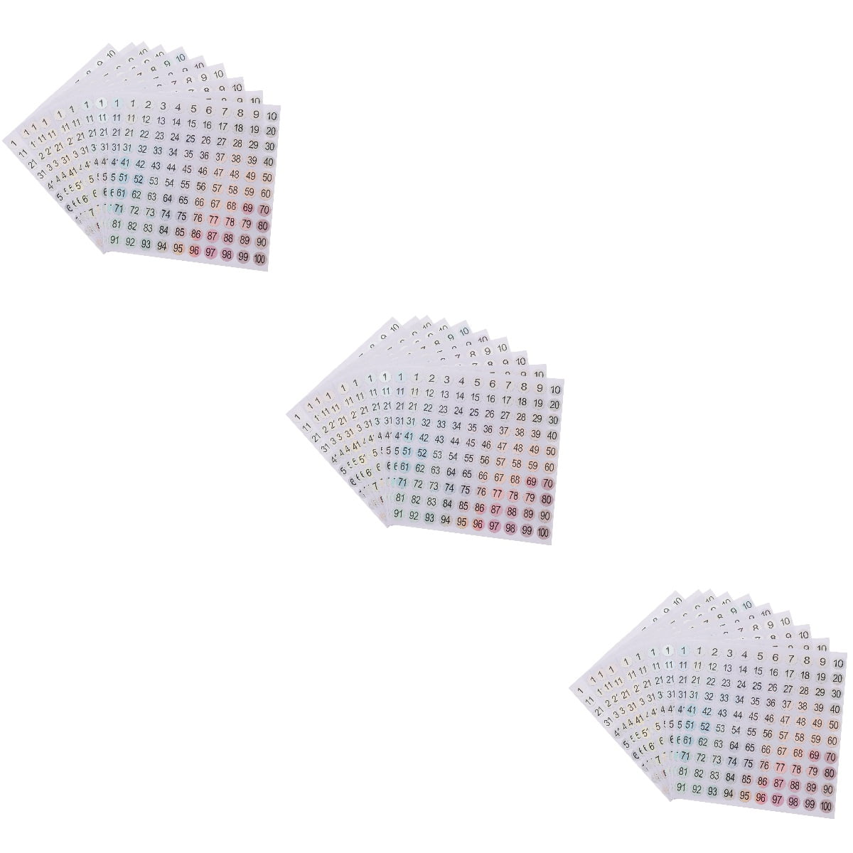 30 Sheets of Numbered Sticker Adhesive Number Sticker Number ...