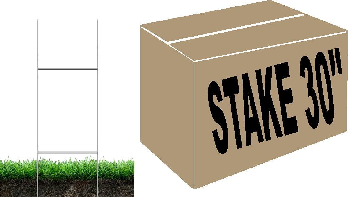 30 Signs Stake 30'', Double H-Frame 30x10 Inch, 30 Pieces Signs Stake ...
