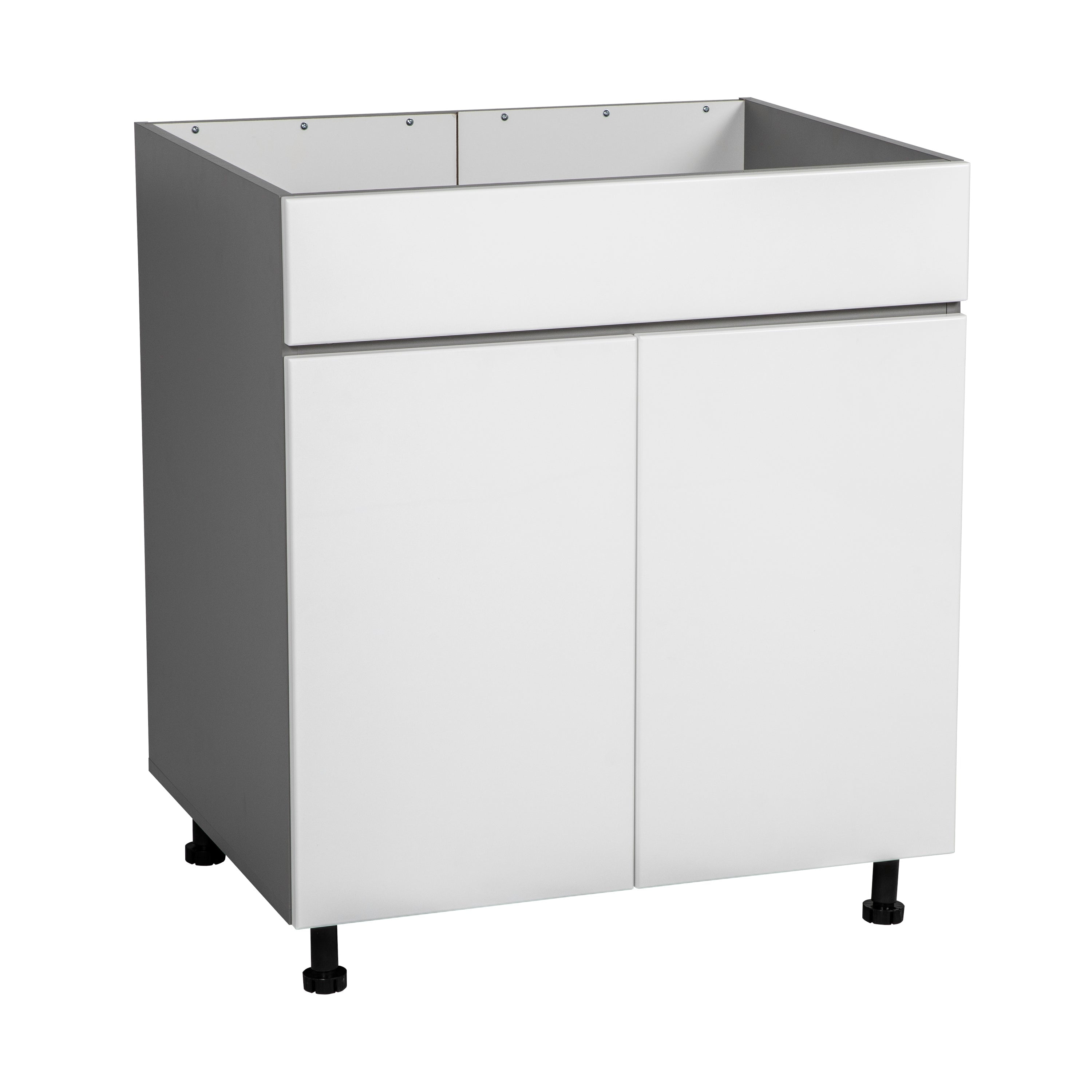 30" Sink Base Cabinets-High Double Door-with White Gloss door - Walmart.com