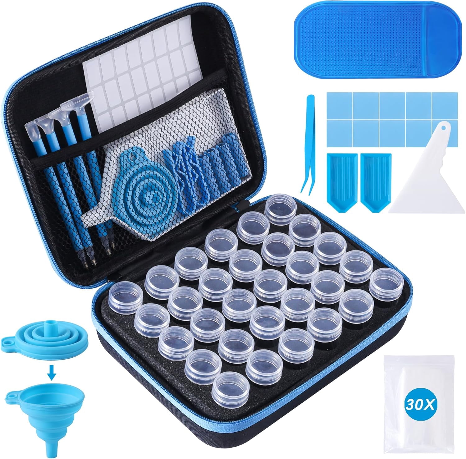 30 Slots Art Storage Containers for Portable Bead Storage Boxes for ...