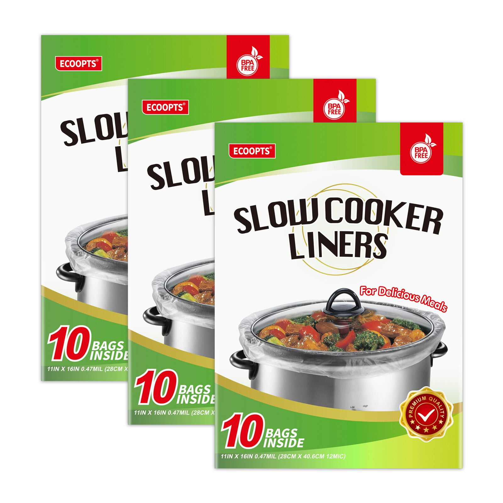 30×Slow Cooker Liners Disposable Cooking Bags Small Size Pot Liners Fit ...