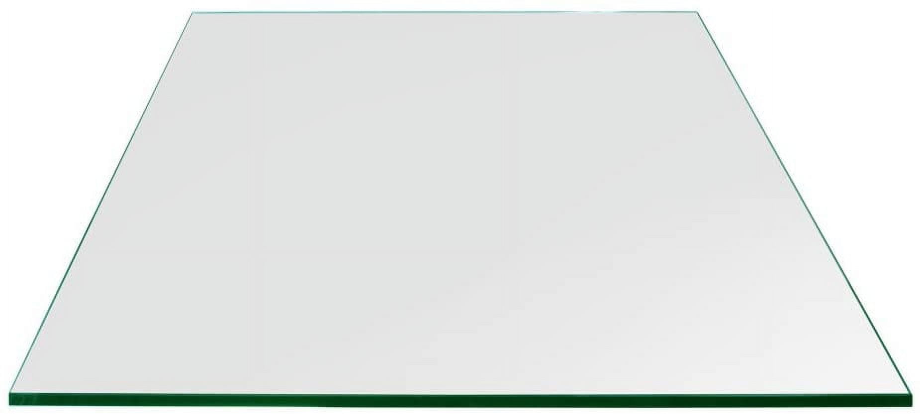 30 " Square Glass Table Top - Tempered - 1/4 " Thick- Flat Polished ...