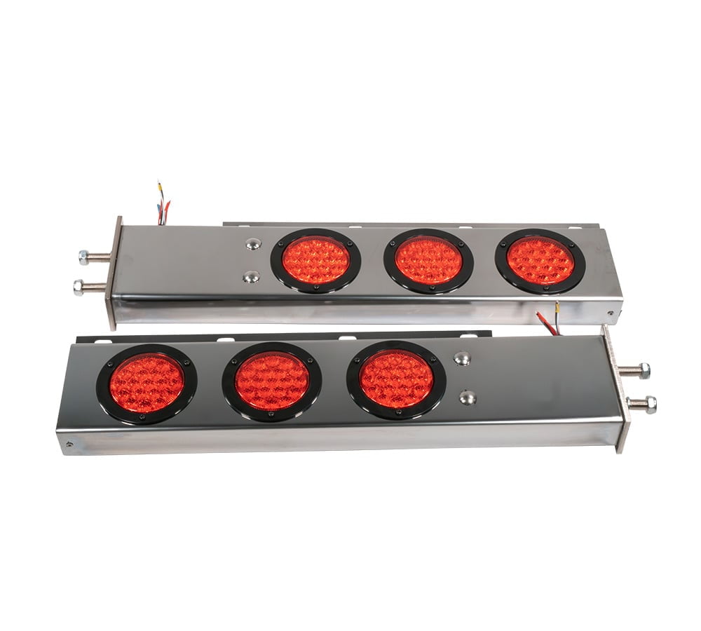 30" Stainless Steel Spring-Loaded Mud Flap Hanger Light Bar w/ LED ...