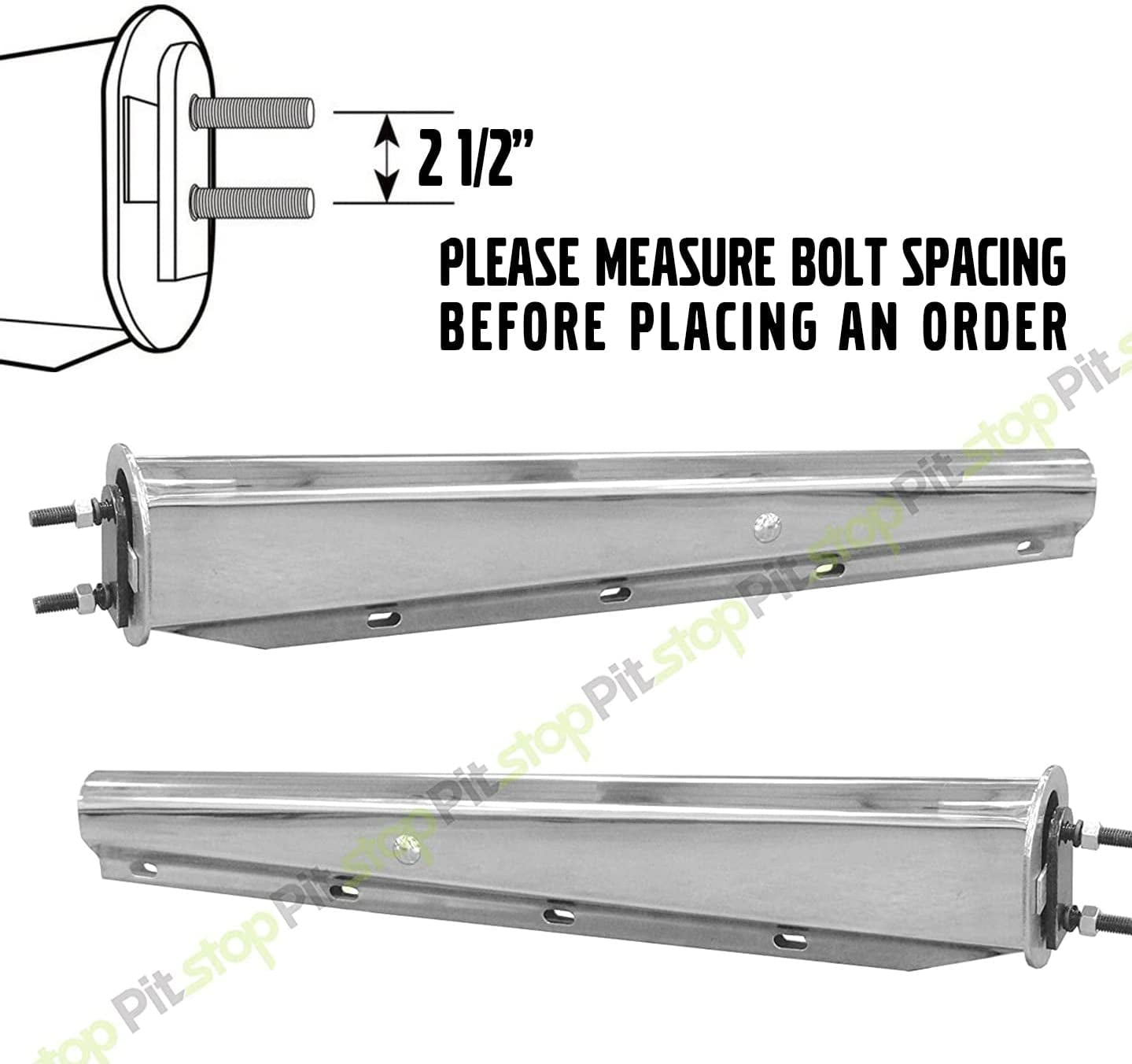 30" Stainless Steel Straight Mud Flap Hanger 2 1/2" Bolt Semi Truck ...