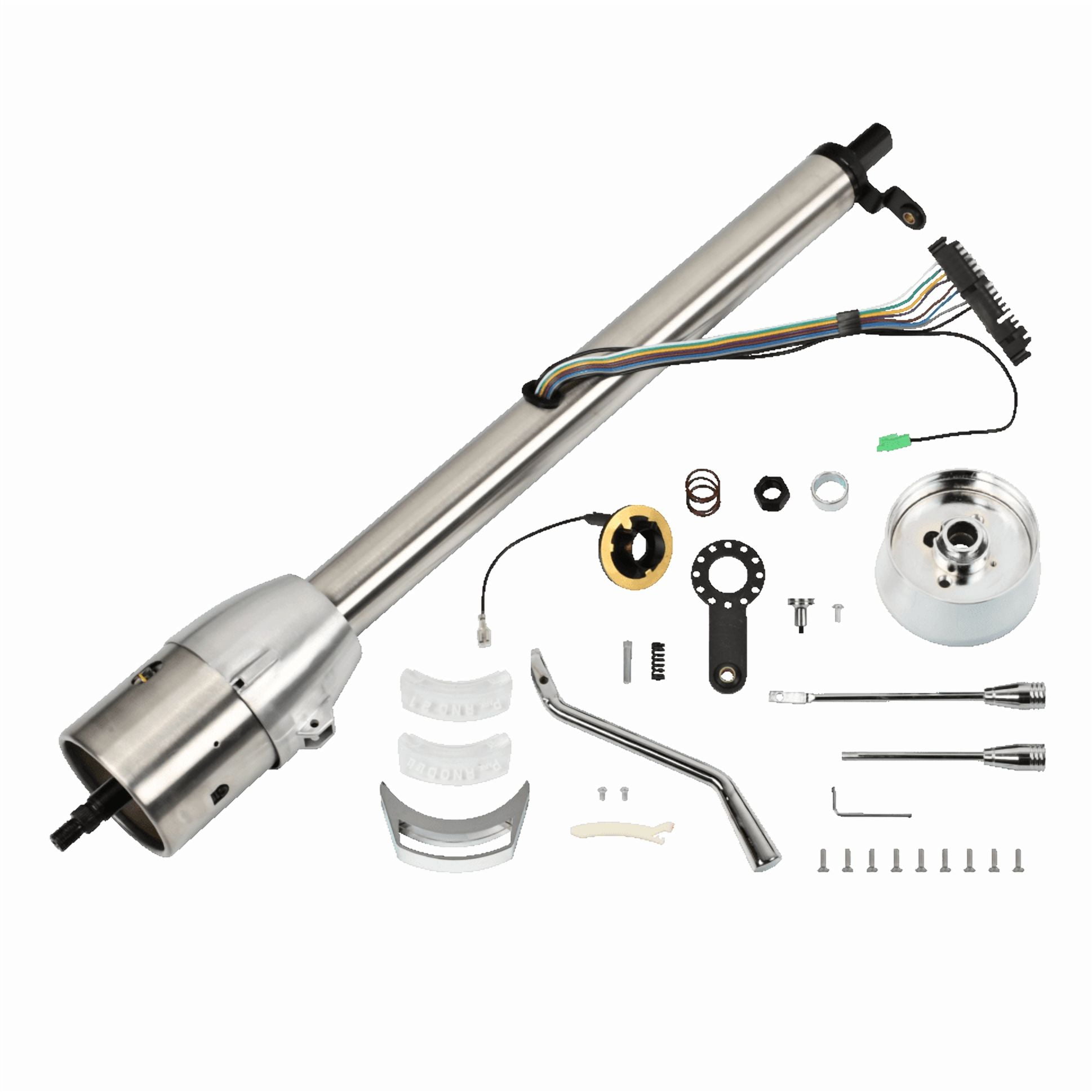 30" Stainless Steel Tilt Automatic Universal Steering Column & Wheel ...