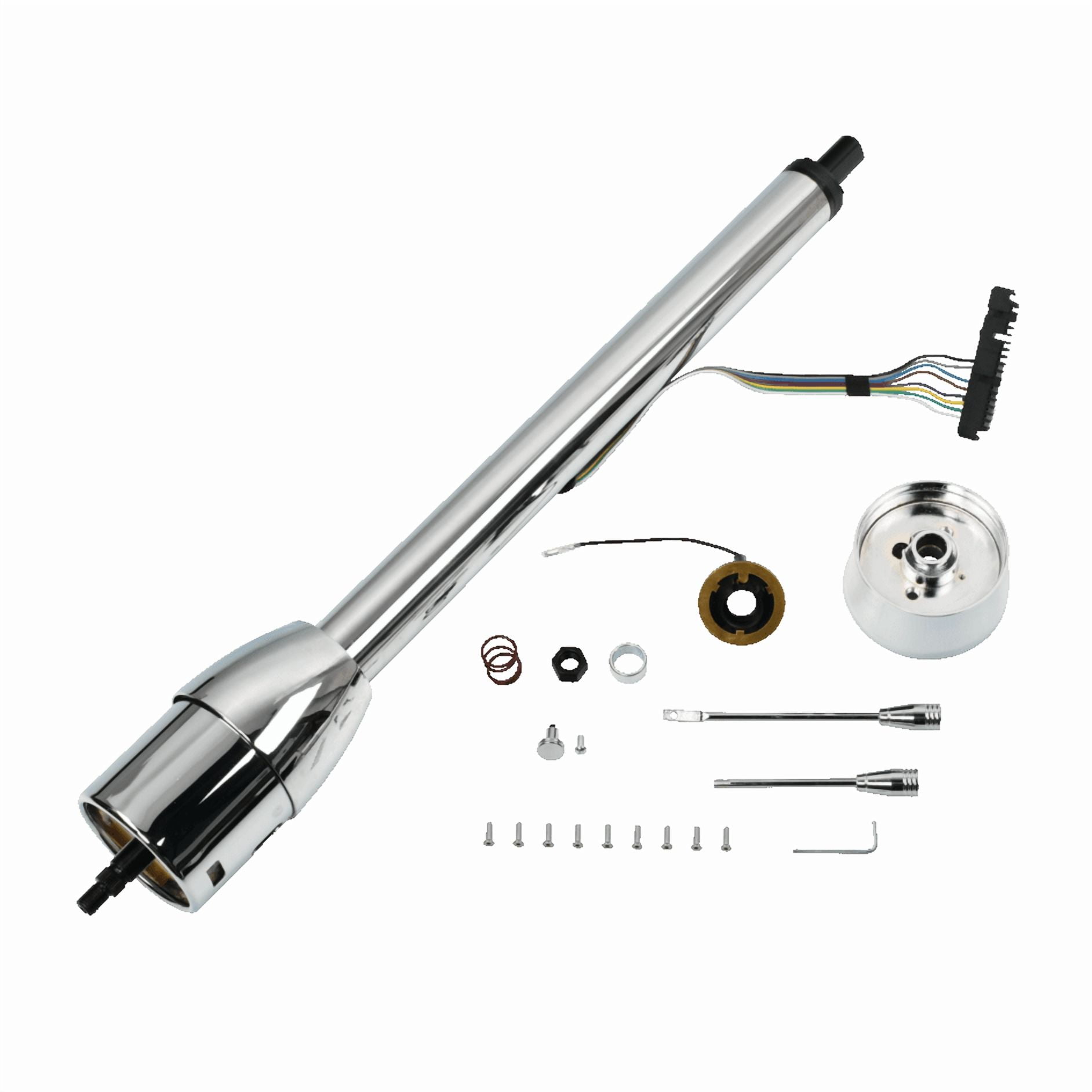 30" Stainless Steel Tilt Manual Universal Steering Column & Wheel ...