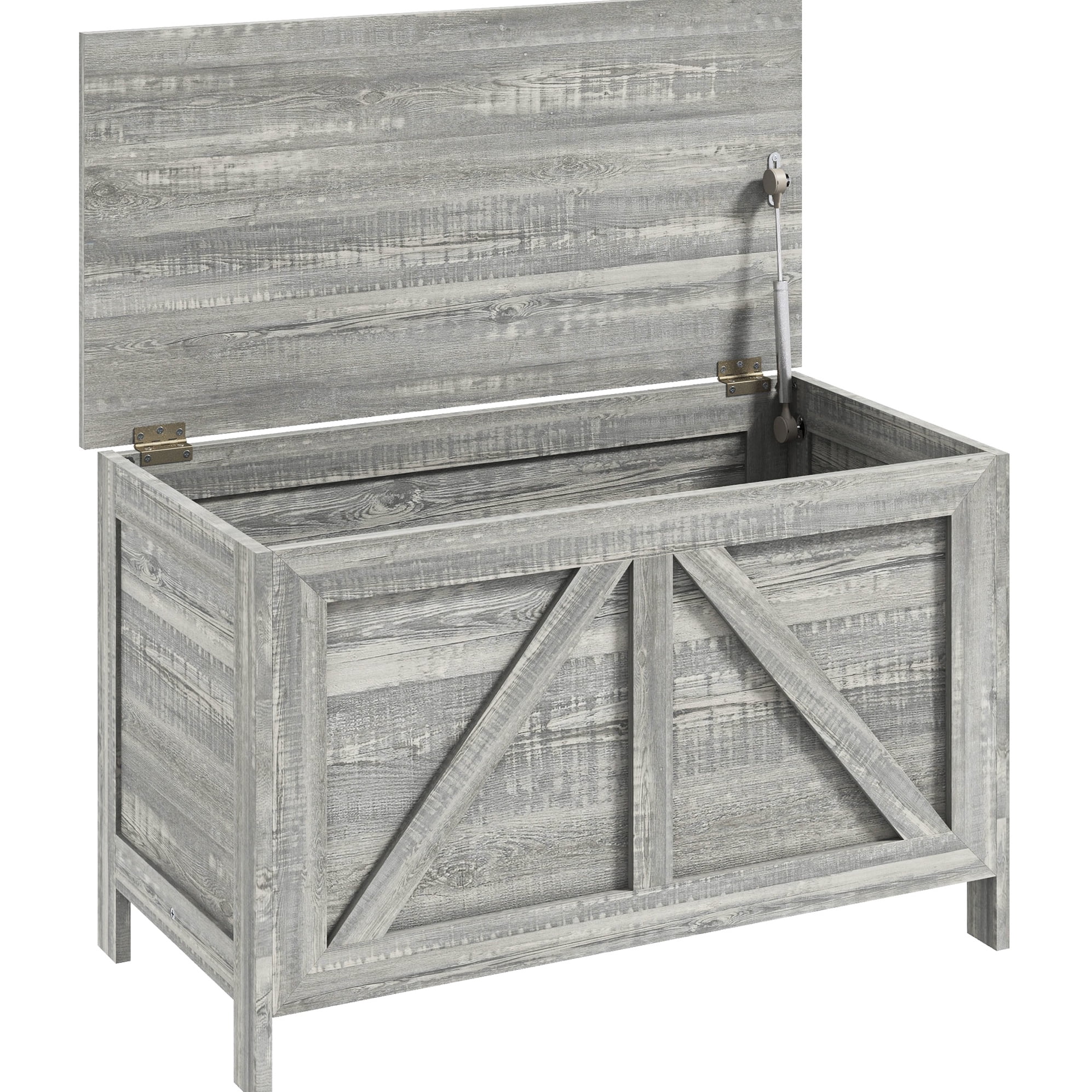 30" Storage Chest With Generous Capacity From - Gray Wood Grain For ...