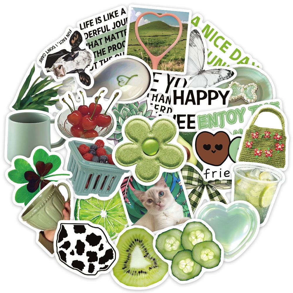 30 Summer Green Iced Tea Refreshing Stickers for Notebook, Mobile ...