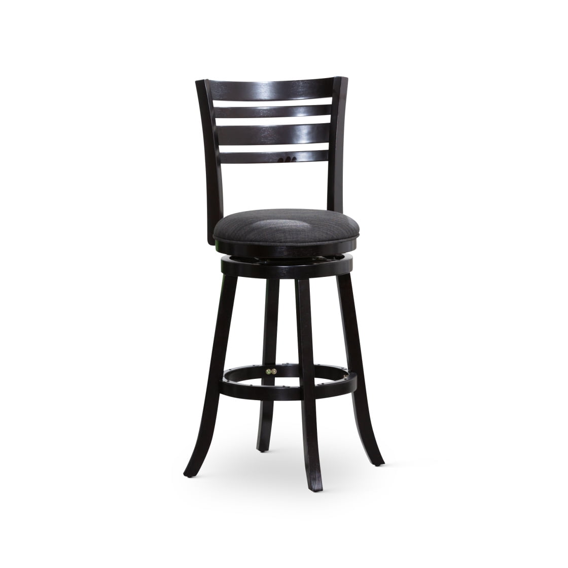 30" Swivel Bar Stool with Slat Back, Retro Barstool with Flared Legs ...