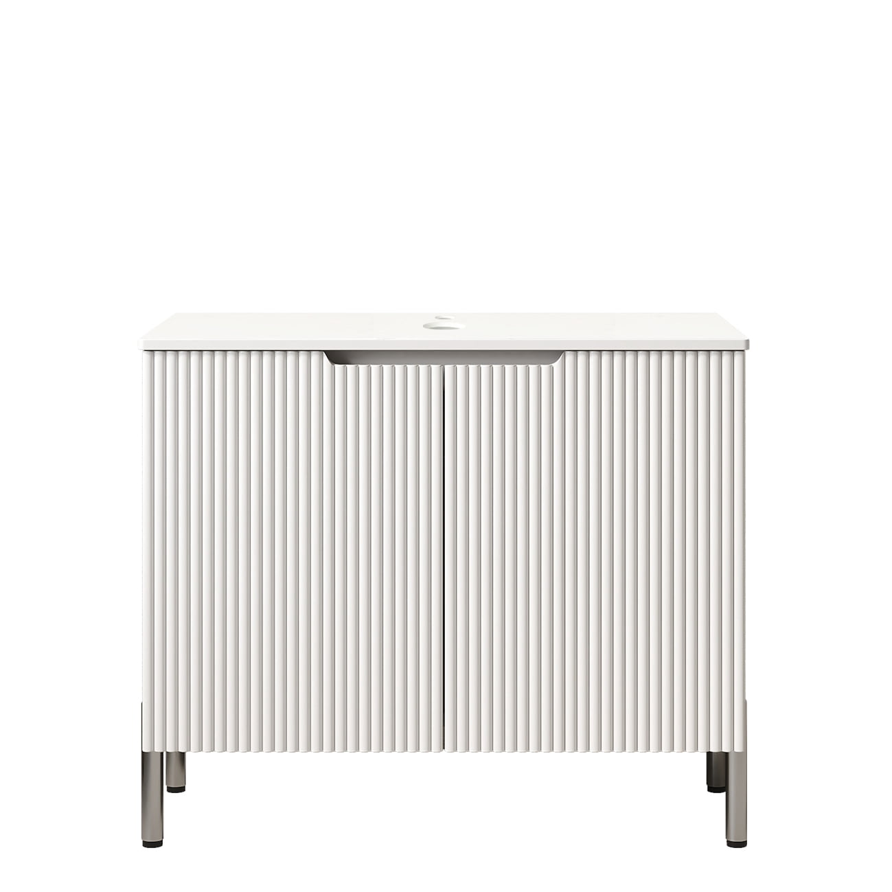 30" TURIO Freestanding Carrara White Artificial Stone Countertop and ...