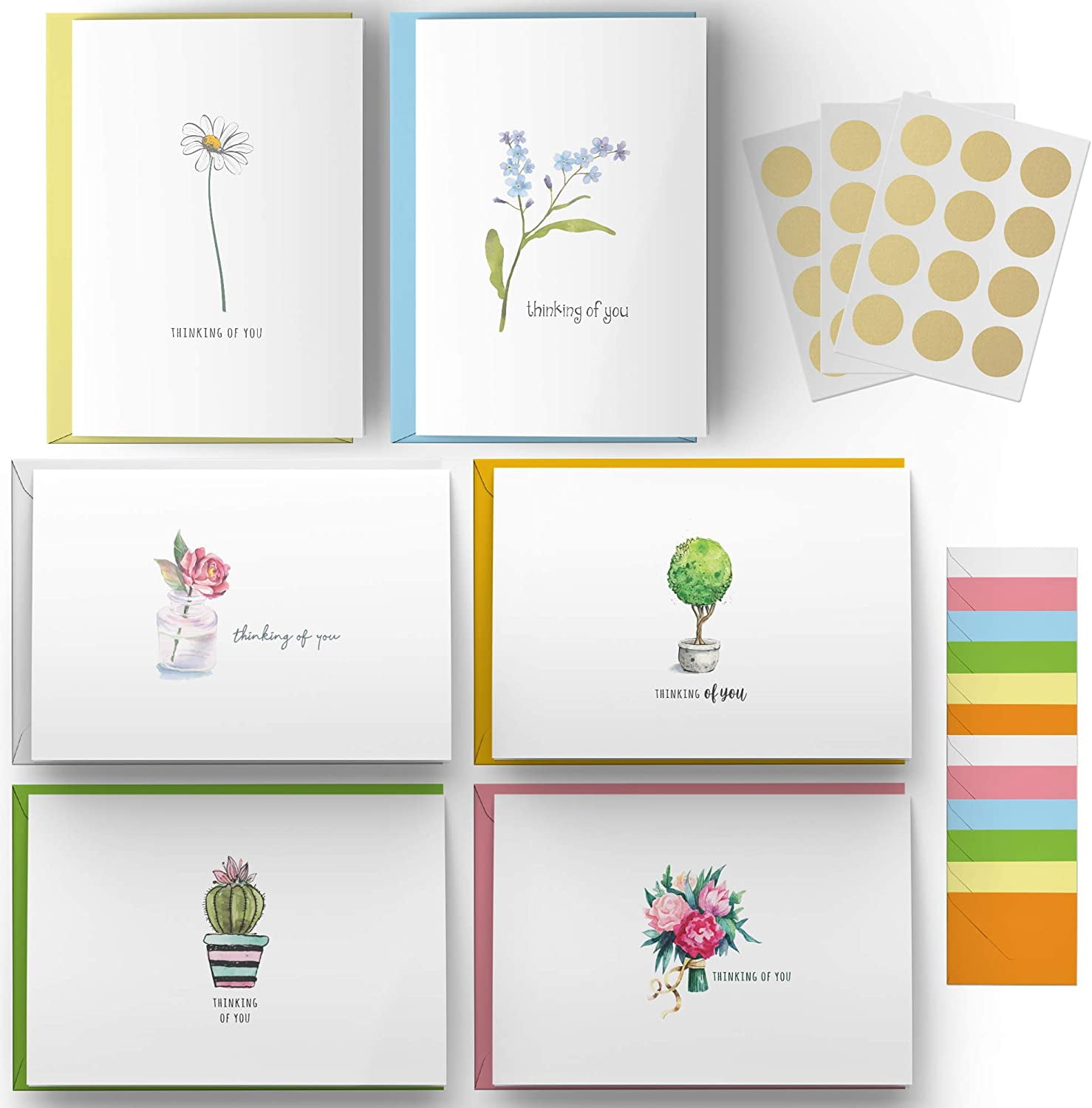 30 Thinking of You Cards With Envelopes. 30 4x6 Inch Note Cards with ...