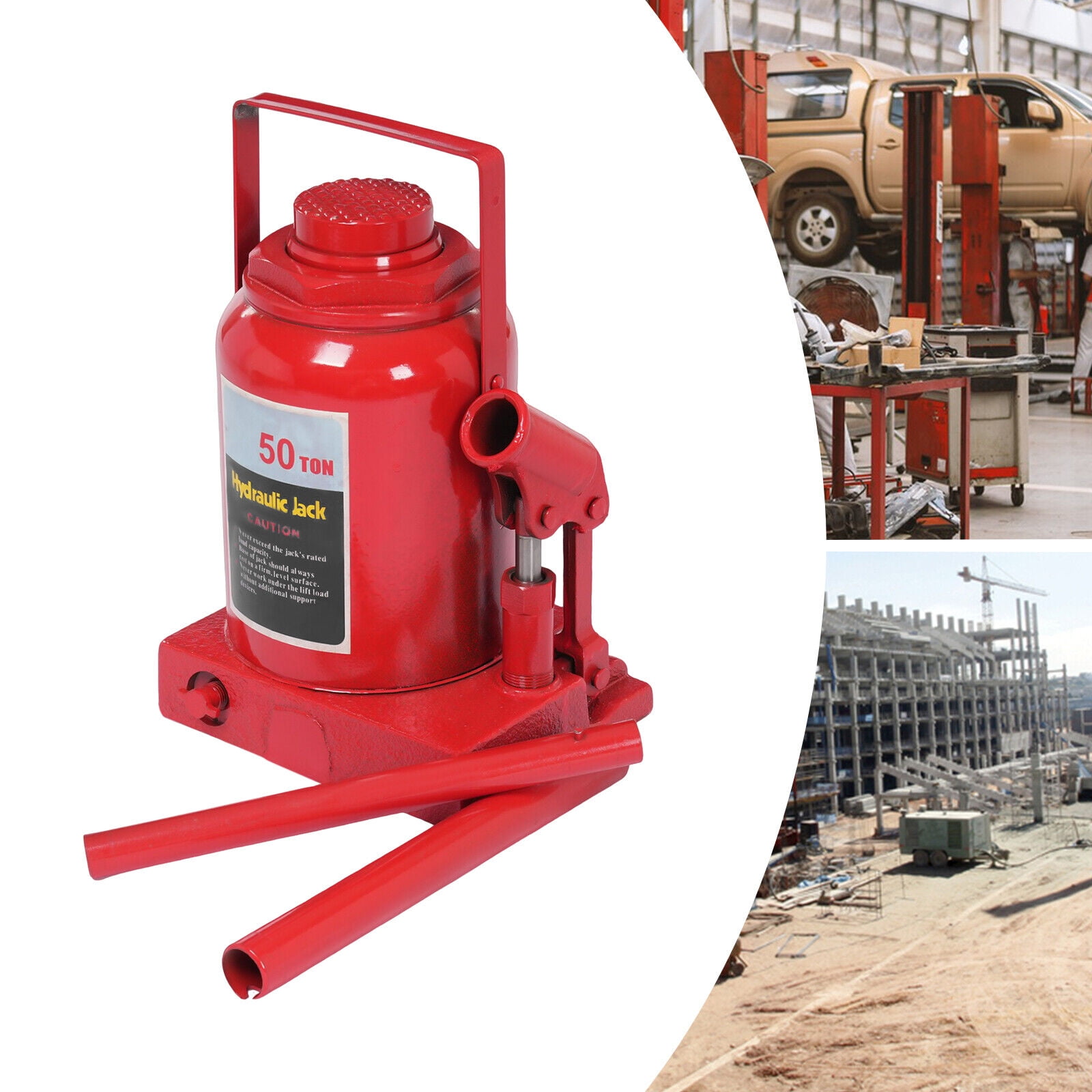 30 Ton Capacity Hydraulic Stubby Low Profile Welded Bottle Jack Anti ...