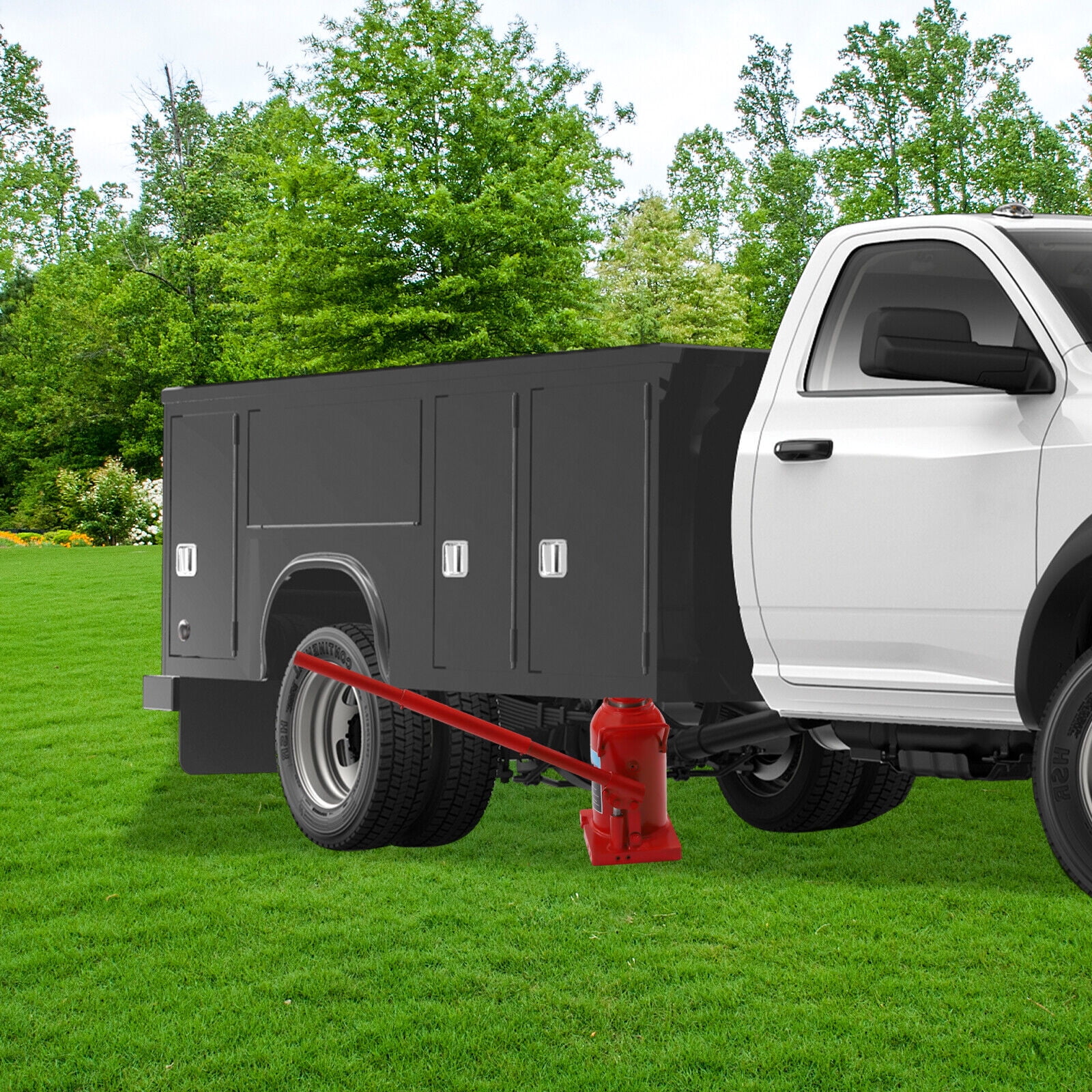 30 Ton Capacity Hydraulic Stubby Low Profile Welded Bottle Jack Anti ...