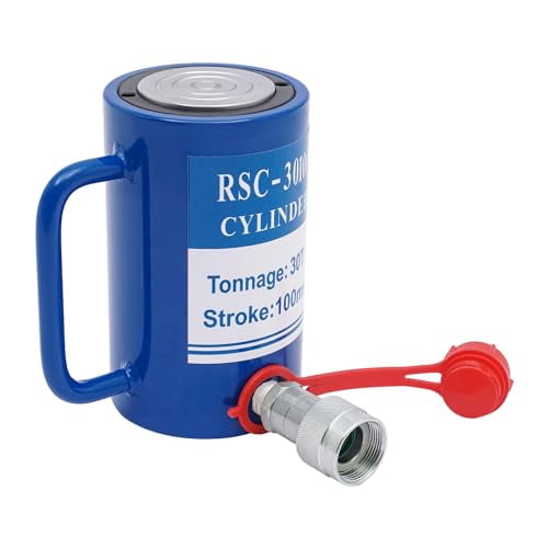 30 Ton Hydraulic Cylinder Jack, 2 in 4 in Stroke Heavy Duty Jack Single ...