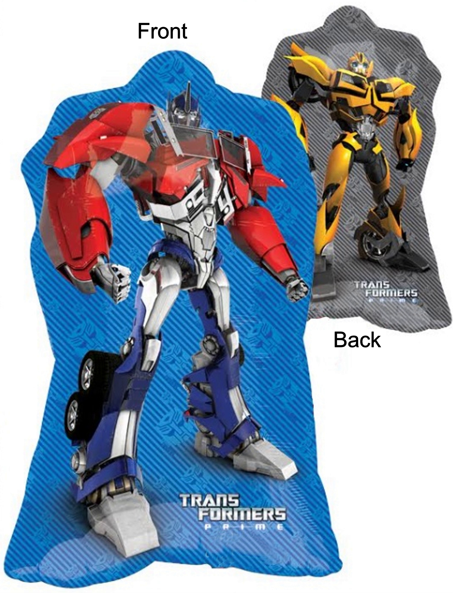 30" Transformers Prime 2-Sided Optimus Prime Bumblebee Shape Balloon ...