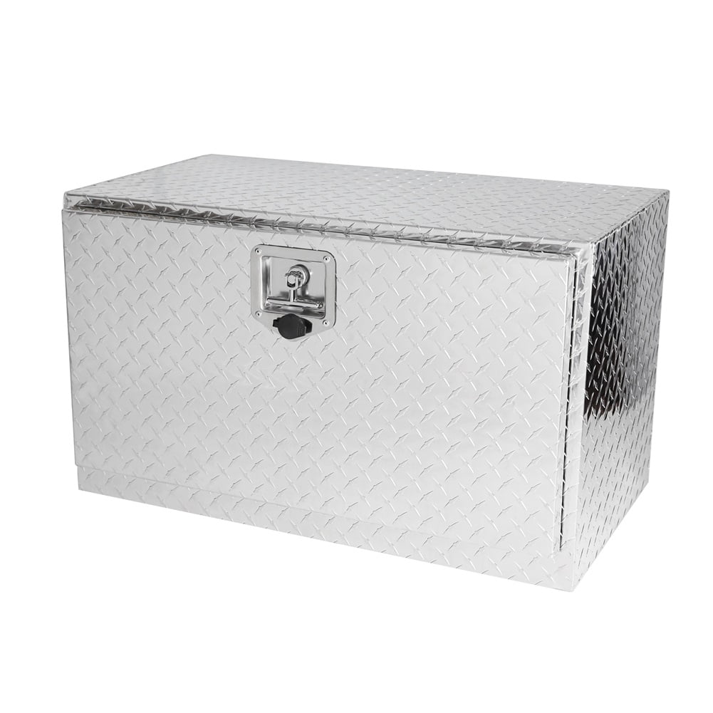 30" Truck Bed Tool Box, Heavy Duty Aluminum Diamond Plate Tool Box with ...