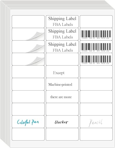 30 UP Labels 1"x2-5/8" Mailing Labels Shipping Address FBA Labels for ...