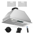 "30"" Stainless Steel Under Cabinet Range Hood, 900 CFM 4 Speed ...