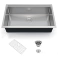 30" Undermount Stainless Steel Kitchen Sink - 16 Gauge Single Bowl with ...