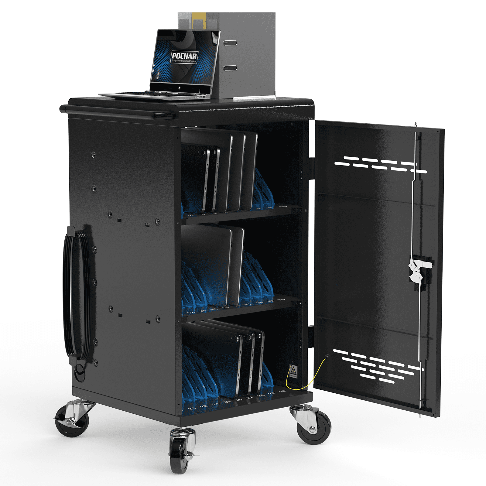 POCHAR 30 Device Charging Station for Chromebook, iPad, 14'' Laptop ...