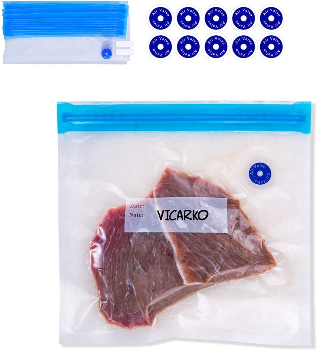 30 Vacuum Zipper Bags, Vacuum Sealer Bags, Food Storage, Reusable Bags ...