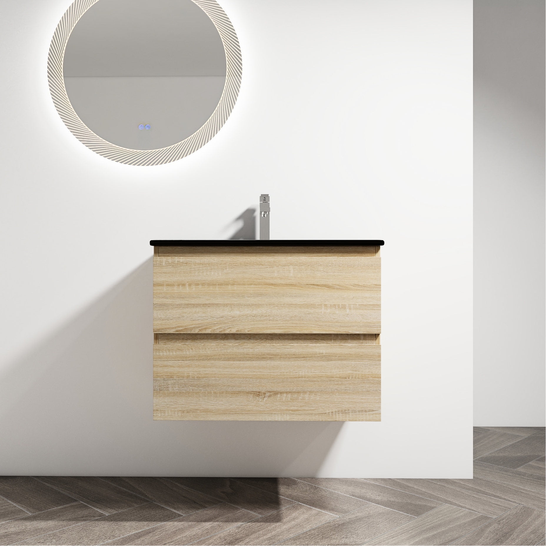 30" Vanity with Black Sink | 2/3 Extension Drawer Slides | Well-Made ...