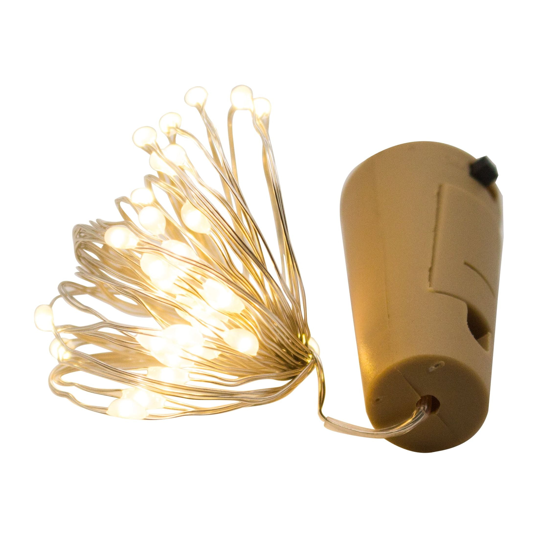 30 Warm White LED Bottle insert Lights, by Holiday Time - Walmart.com