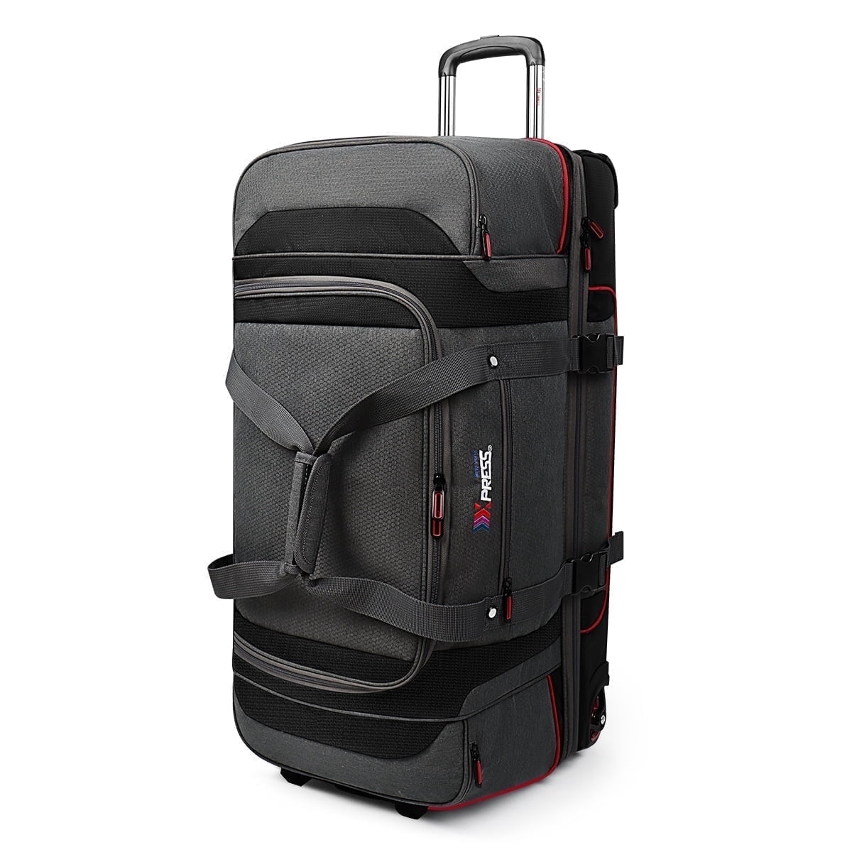 30 Inch Rolling Duffle Bag with Telescopic Handle, Wheeled Duffel Bag ...