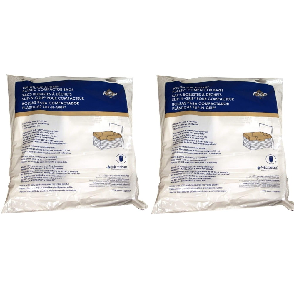 Whirlpool 30-Pack Trash Compactor Bags, Compatible with Kenmore 15 ...