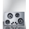 24" wide open burner gas cooktop in black with battery start ignition ...