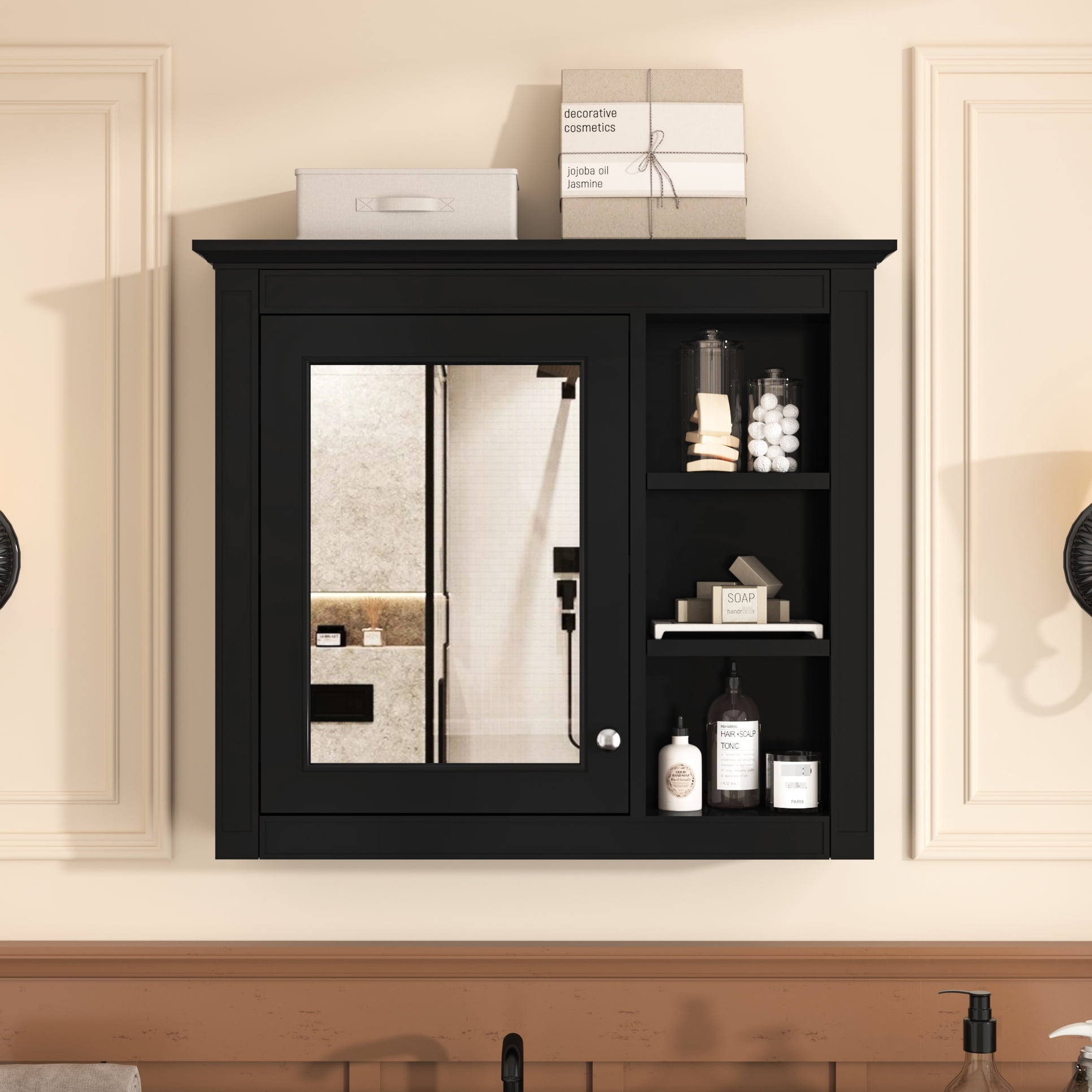 30'' X 28'' Modern Bathroom Mirror Cabinet - Construction & Elegant ...