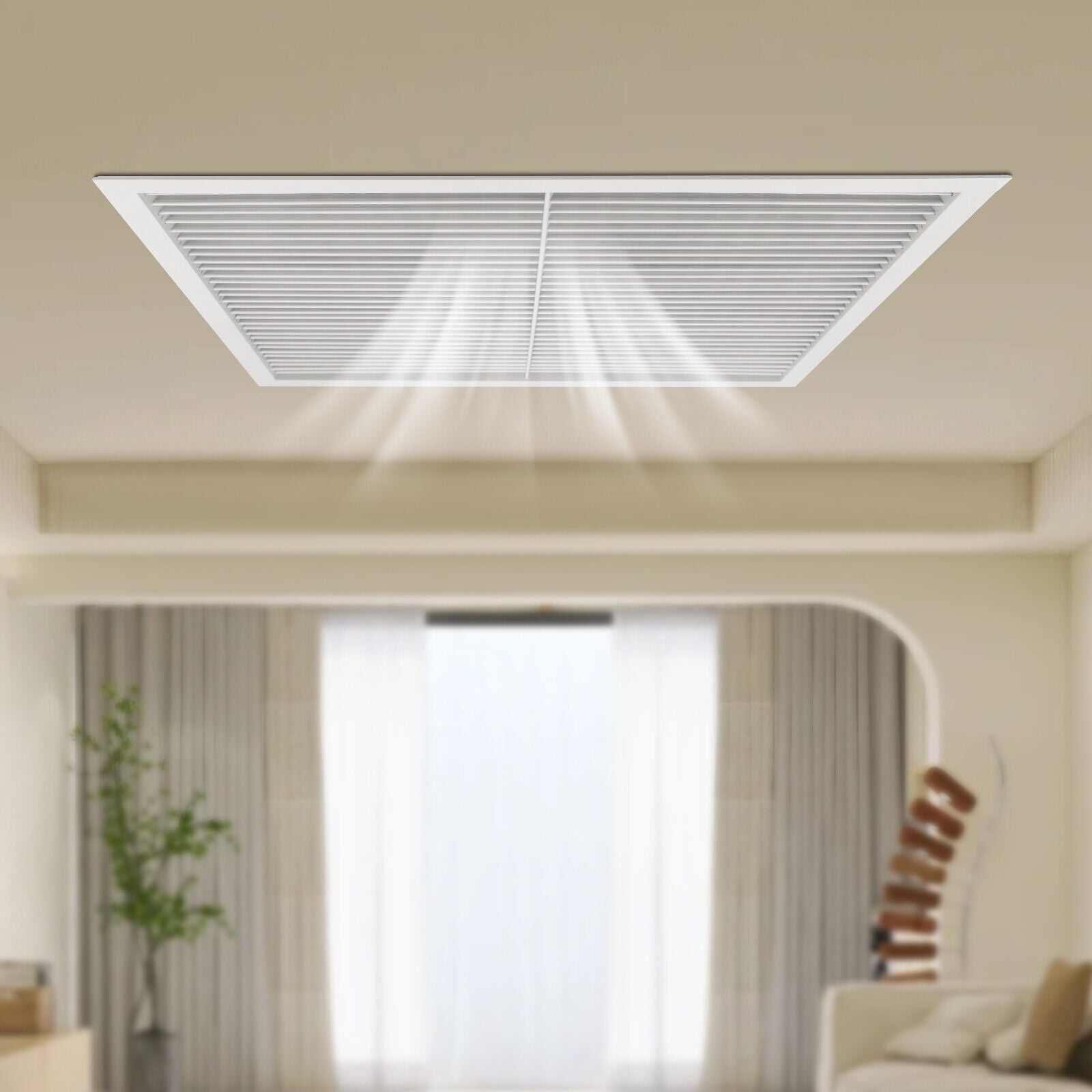 30" X 30" Aluminum Return Grille - Easy Airflow - Linear Bar Grilles ...