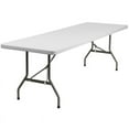 30'' X 96'' Granite White Plastic Folding Table - 8-Foot Plastic ...