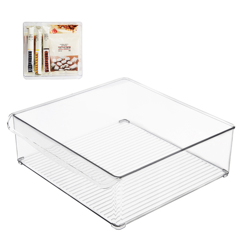 STRANDCHIC Refrigerator Storage Box Transparent Plastic 1Pcs Stackable ...
