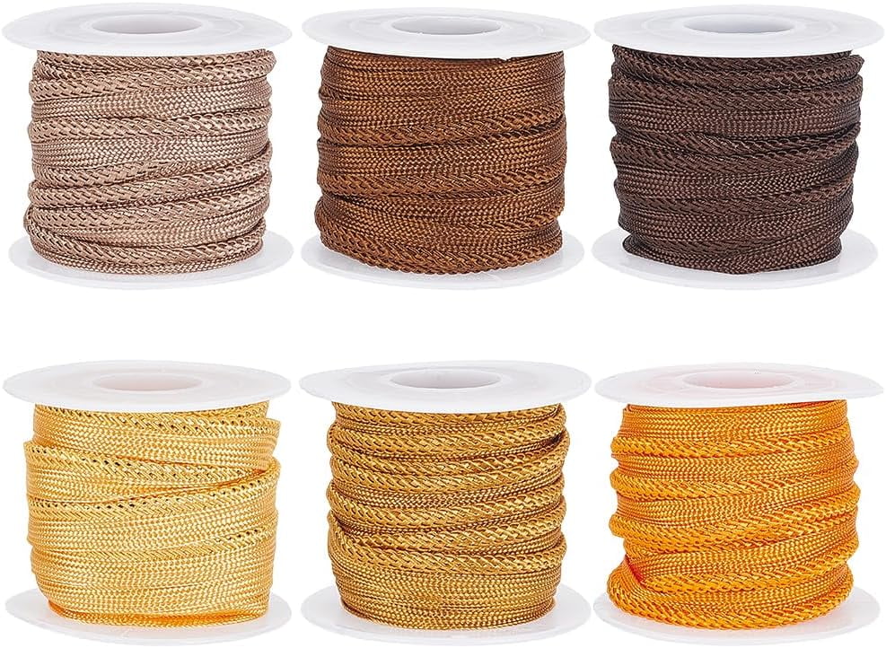 30 Yards 6 Colors Cord-Edge Piping Trim 3/8 inch Wide Flat Twisted Lip ...