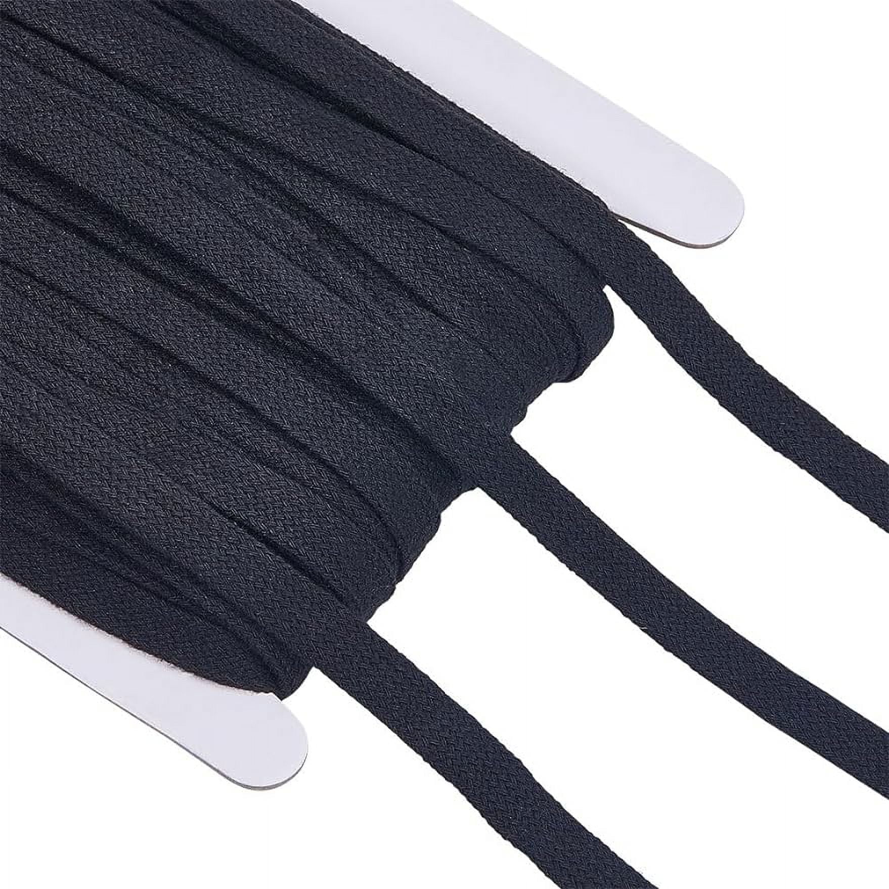 30 Yards Flat Drawstring Cord Black Draw String Replacement Rope Soft ...