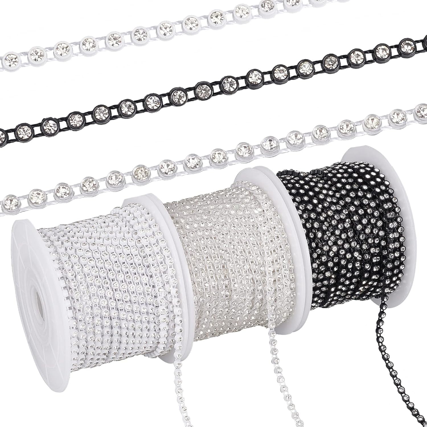 30 Yards Rhinestone Chain Trim Crafts Sew On Trim Crystal Chain Trim ...