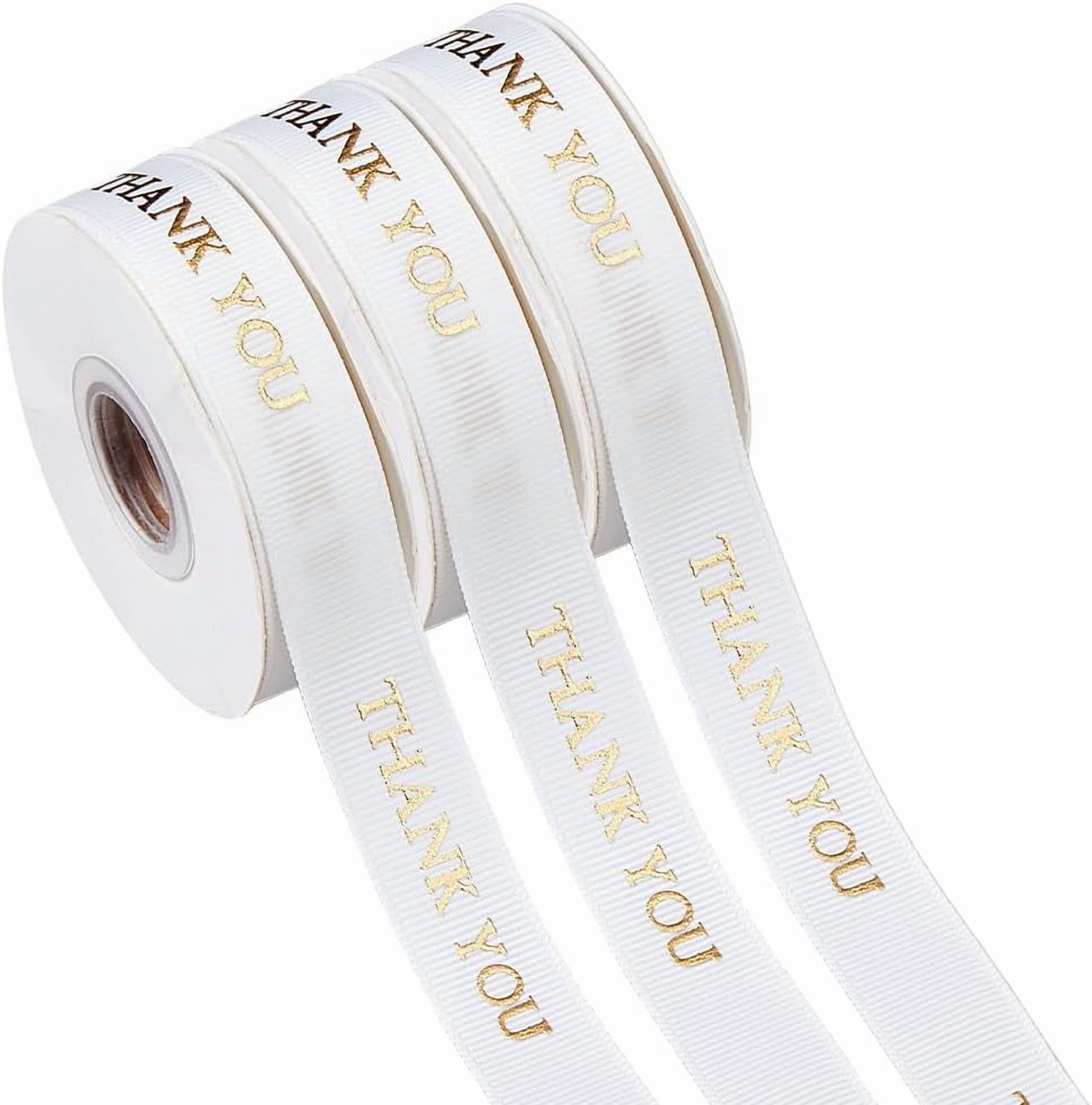 30 Yards Thank You Ribbons 5/8 inch(15mm) Wide Satin Printing Ribbons ...