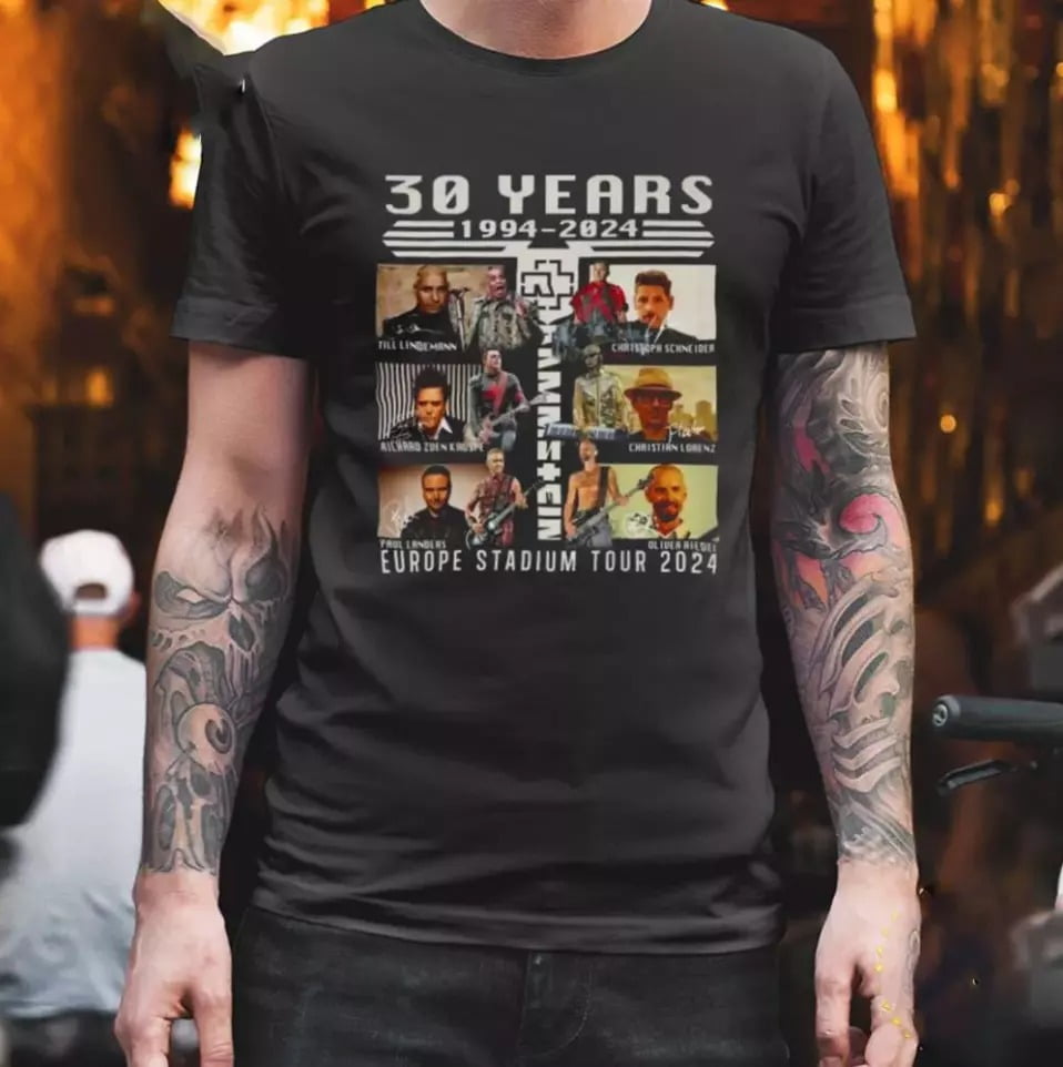 30 Years 1994-2024 Rammstein Europe Stadium Tour 2024 Shirt - Walmart.com