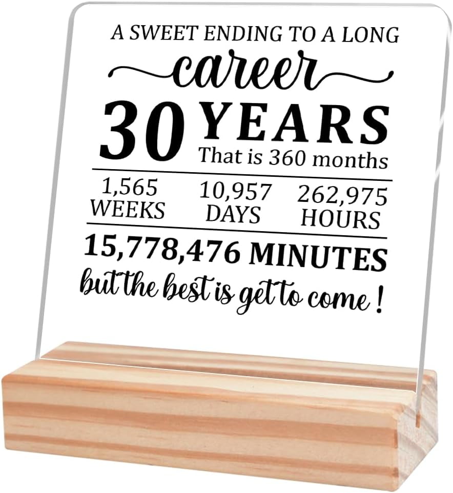30 Years Retirement Sign,Retirement Gifts For Women Men,Retirement ...