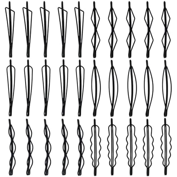 30 count Geometric Hair Clips, 2.7 Inch Minimalist Hair Pins Hair Pins ...