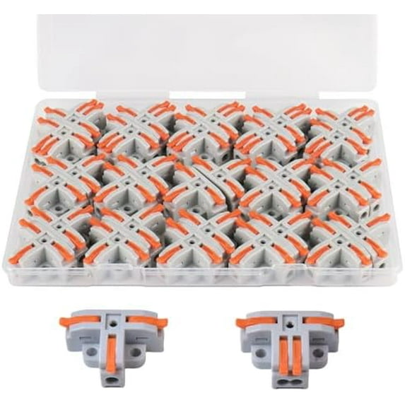 30 count Lever Wire Connectors, 3 Way Quick Wire Splitter Push-in ...