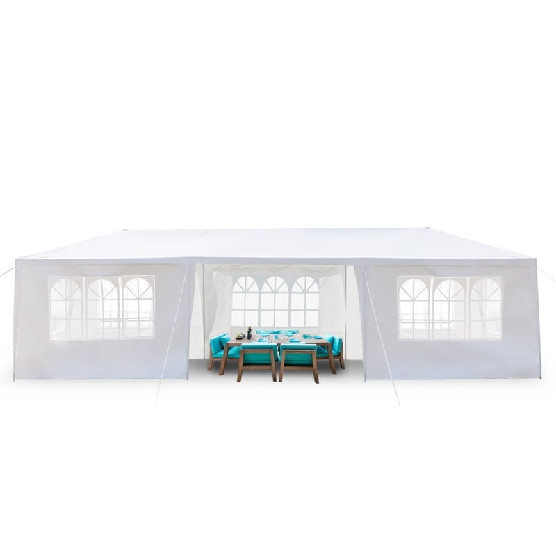 30-foot White PE/Iron Spiral Interface Wedding Party Canopy Tent ...