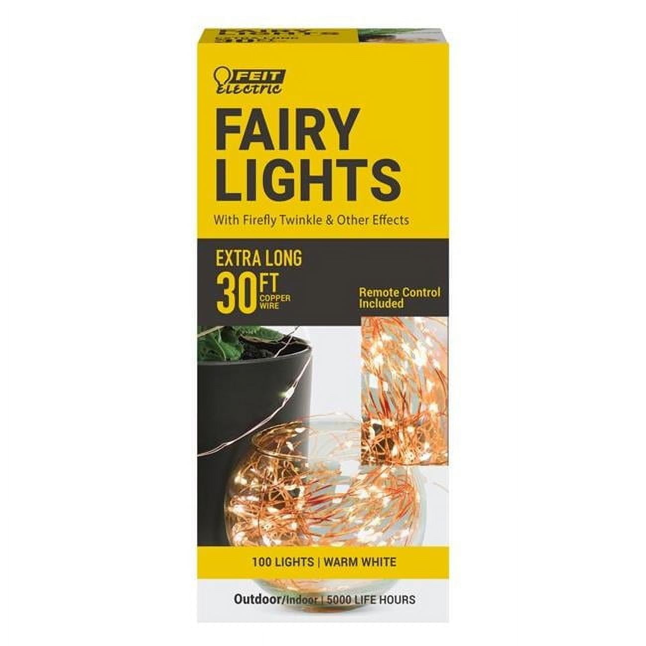 30 ft. LED Fairy String Lights Decor, Warm White - 100 lights - Walmart.com
