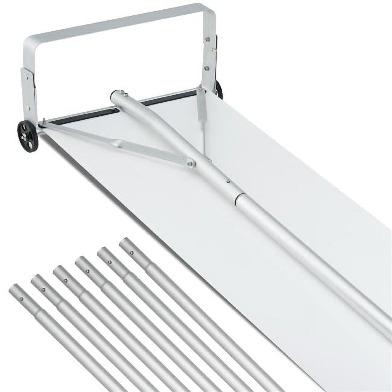 30 ft. Snow Roof Rake - Reach Aluminium Roof Shovel with Slide Cloth ...